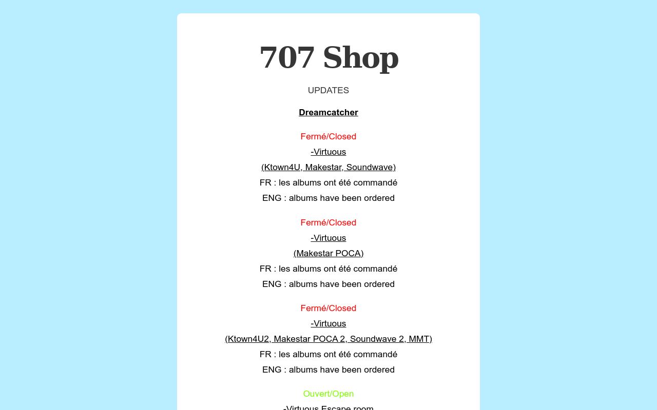 707 Shop